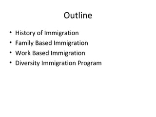 First presentation immigration and the united states | PPT