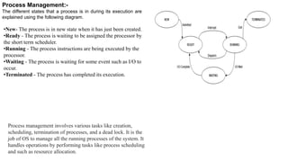 First presentation of os | PPTX