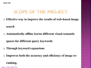 IEEE paper web image re-ranking using query specific semantic signatures | PPT