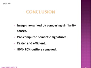 IEEE paper web image re-ranking using query specific semantic signatures | PPT