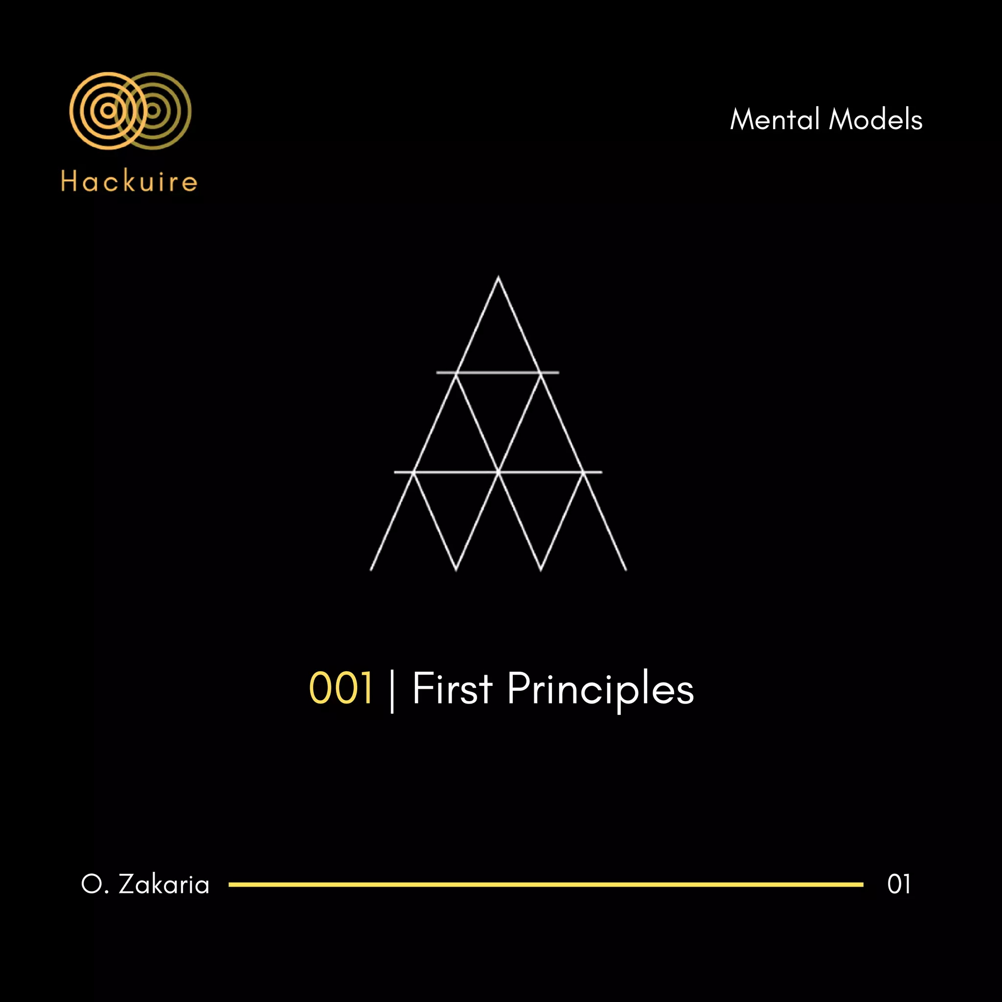 Mental Model 001 | First Principles | PDF