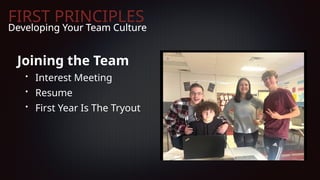 First Principles - Creatign A Team Culture.pptx