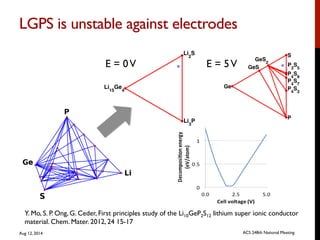 First principles design of lithium superionic conductors | PDF