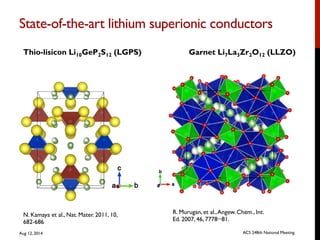 First principles design of lithium superionic conductors | PDF