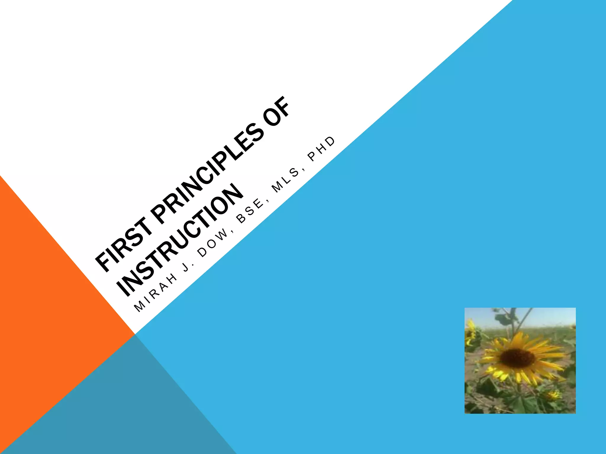 First principles of instruction | PPTX