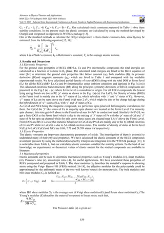 First principles study of electronic, elastic and thermal properties of b2 type re cd (re =la ...