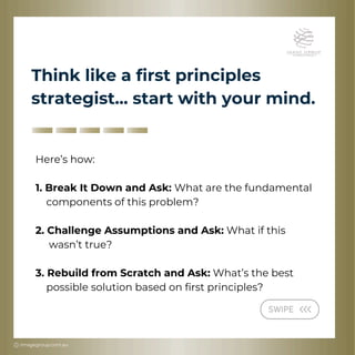 First Principles Thinking - The Blueprint for Breakthroughs | PDF