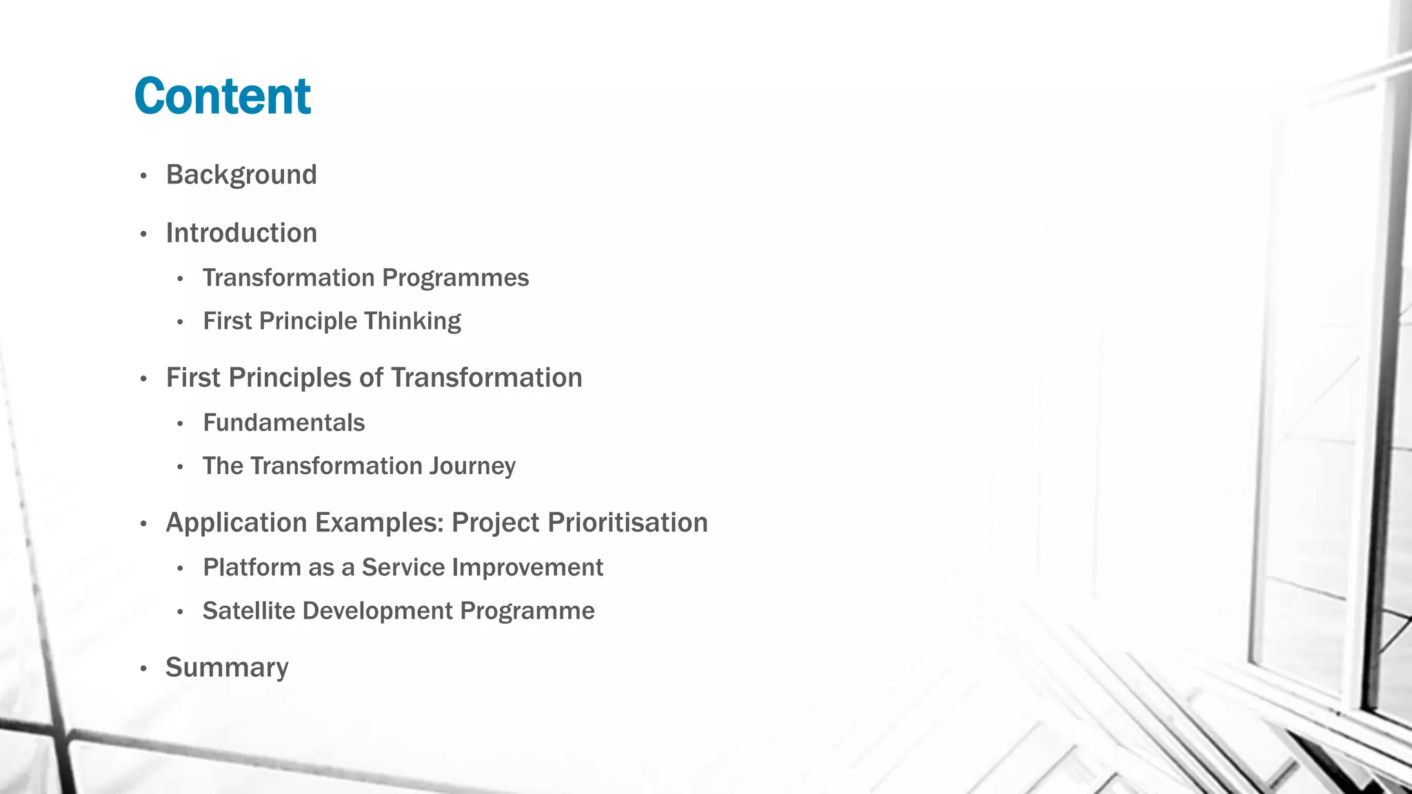 First Principle Thinking for Transformation Assurance | PPTX