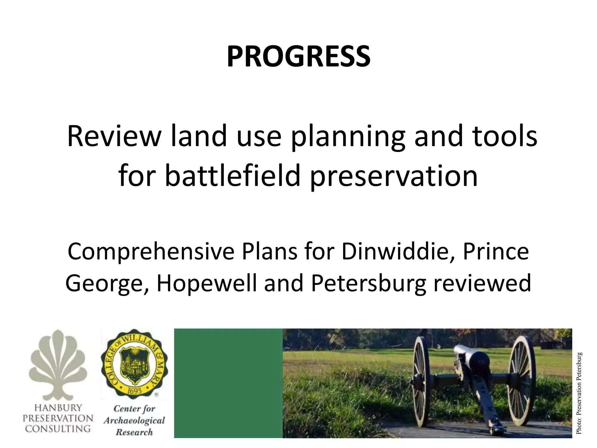 Petersburg Regional Civil War Battlefield Project | PPTX