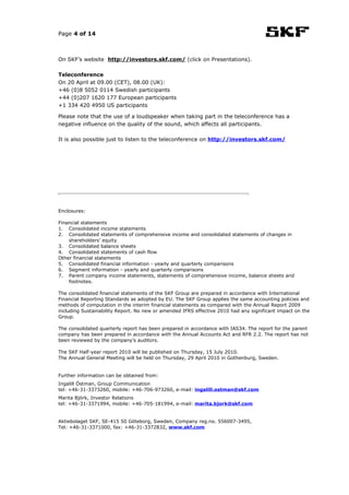 First quarter 2010 | DOC