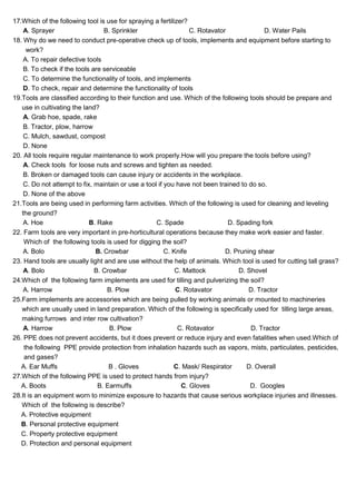 First quarterly exam-Agri-Crops Production | DOCX