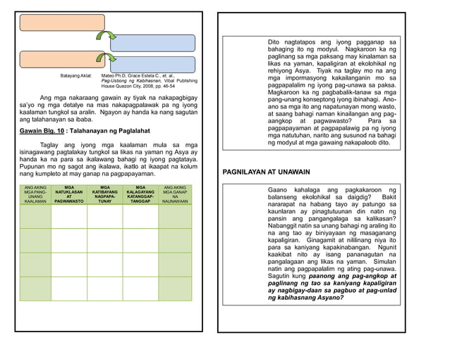 Araling Panlipunan Grade 8 - First Quarter Module | PDF