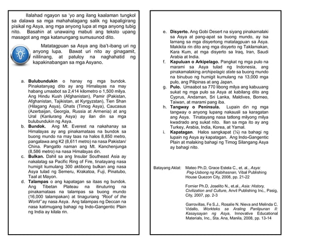Araling Panlipunan Grade 8 - First Quarter Module | PDF