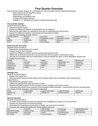 First Quarter Overview 09 10 | DOC