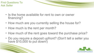 13 Questions to Ask Rent to Own Sellers | PPT