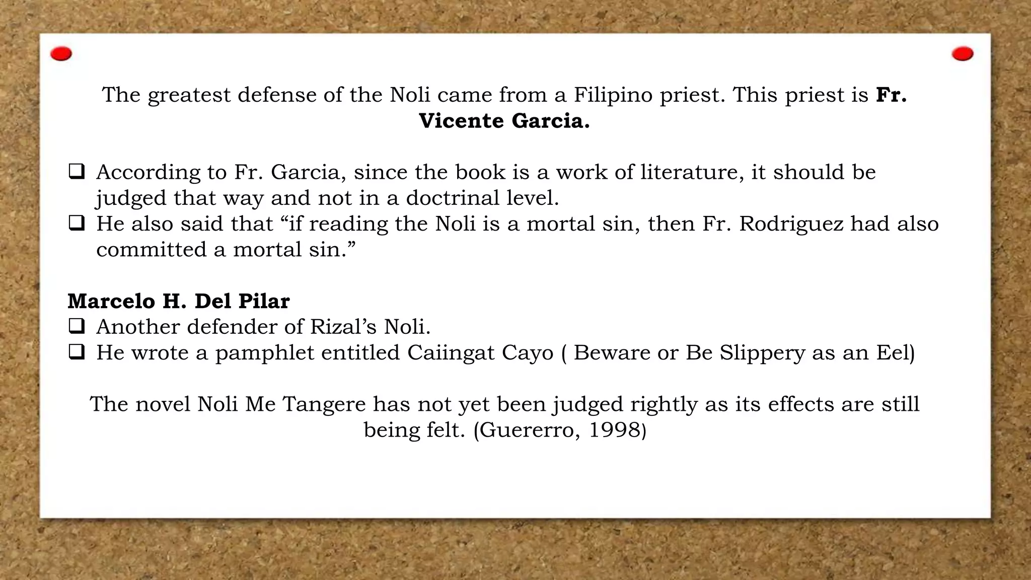 First reactions to the noli; its attacks and defenses | PPTX