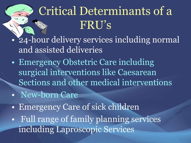 First referral unit | PPTX | Pregnancy | Reproductive Health