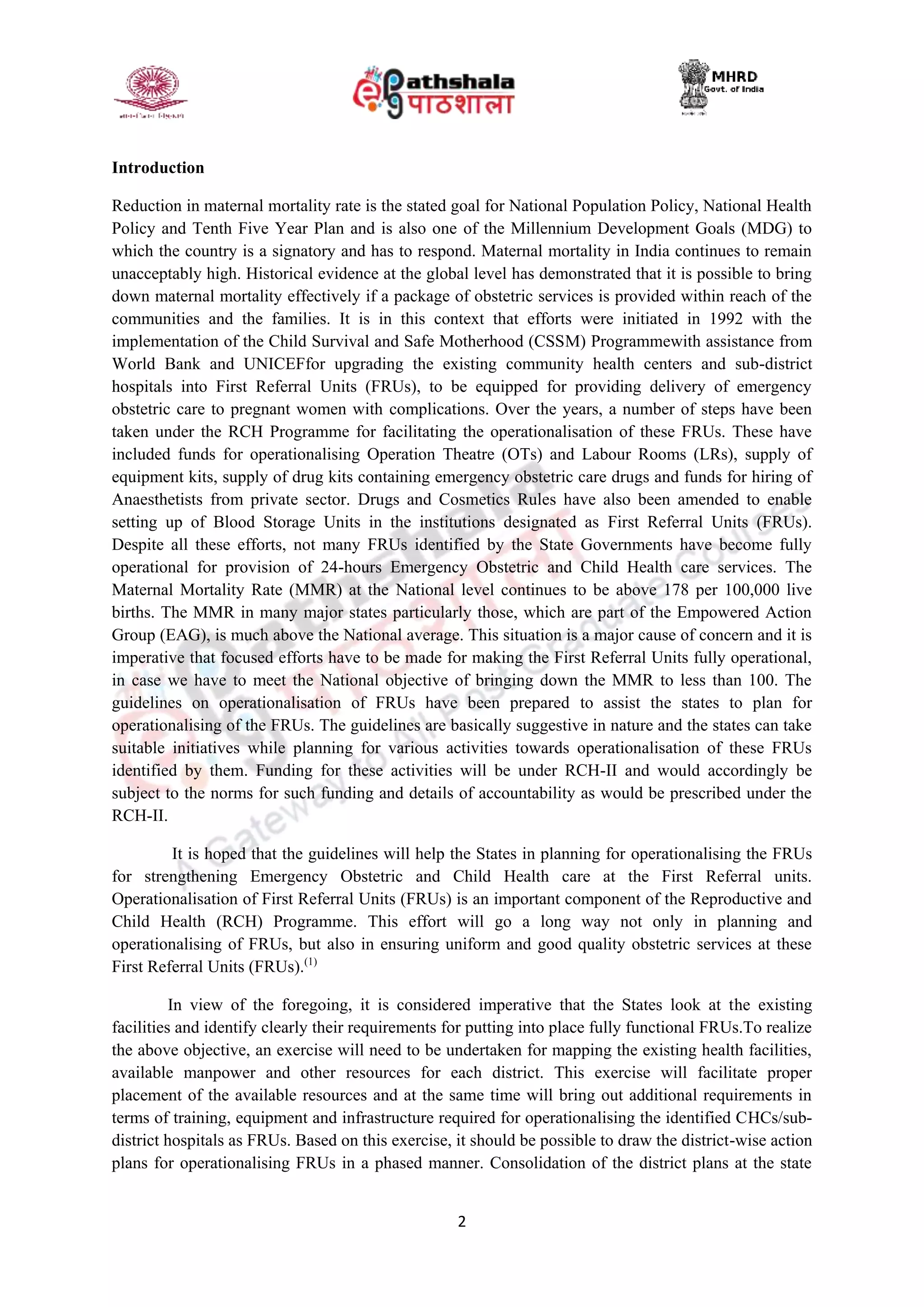 First referral units | PDF