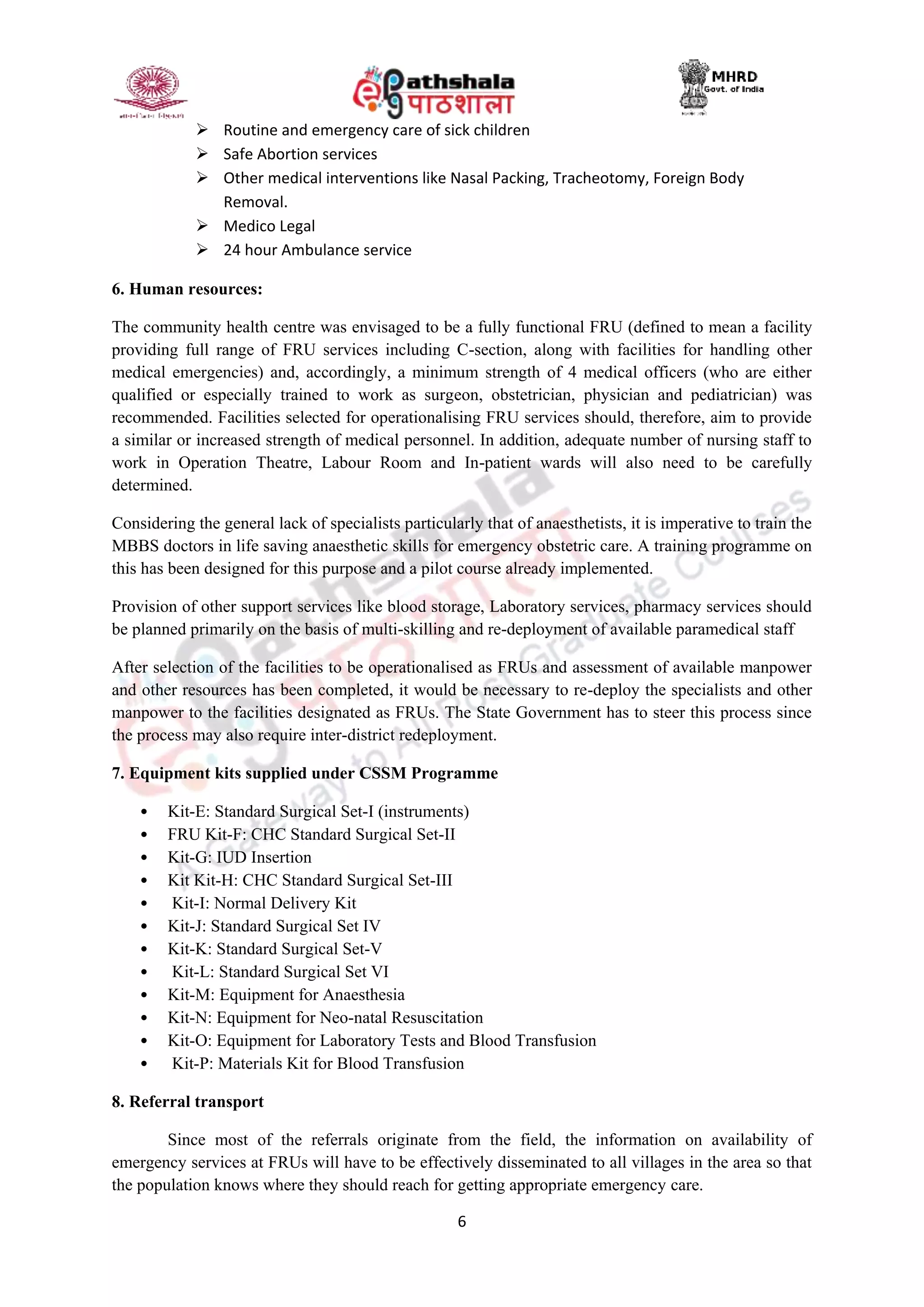 First referral units | PDF