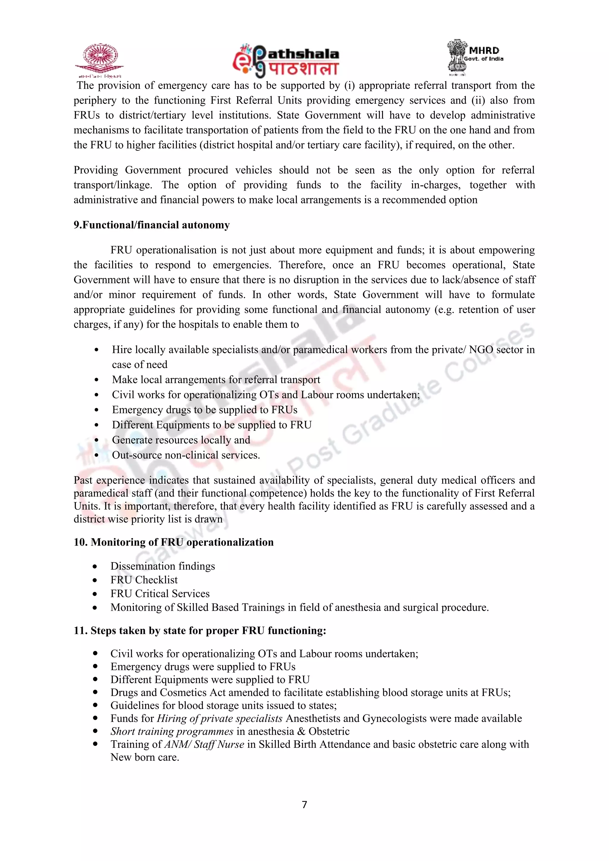 First referral units | PDF