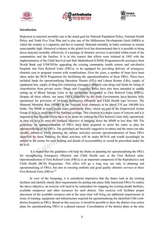 First referral units | PDF