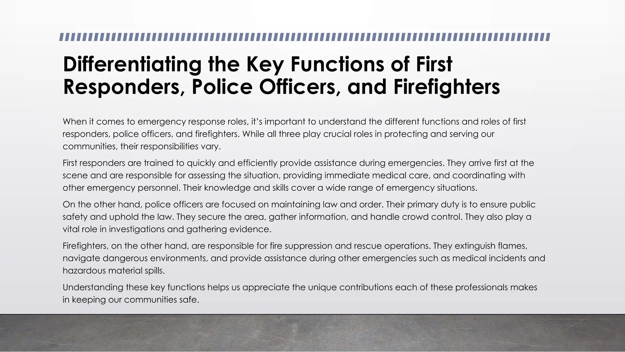 First Responder vs Police Officer or Firefighter.pptx
