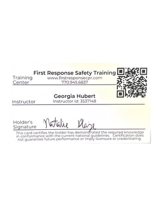 First Response Safety Training | PDF