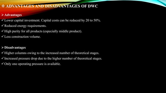 Design and Simulation of Divided Wall Column | PPTX
