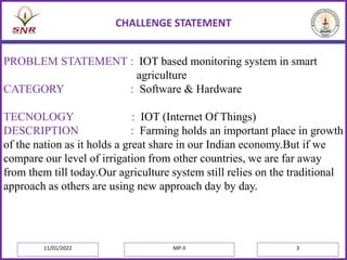 project presentation template on IOT agriculture | PPT