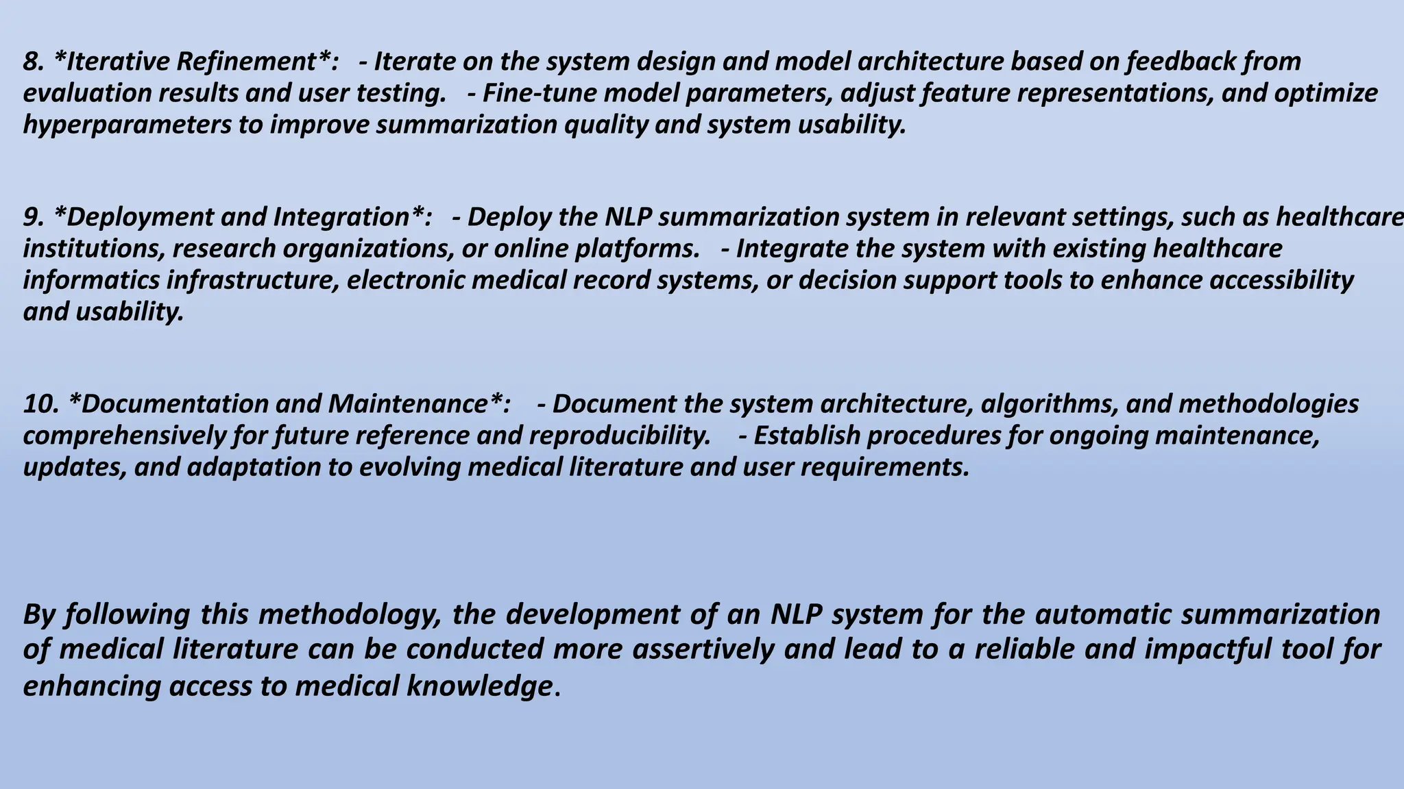 Automatic Summarization Of Medical Literature Ppt