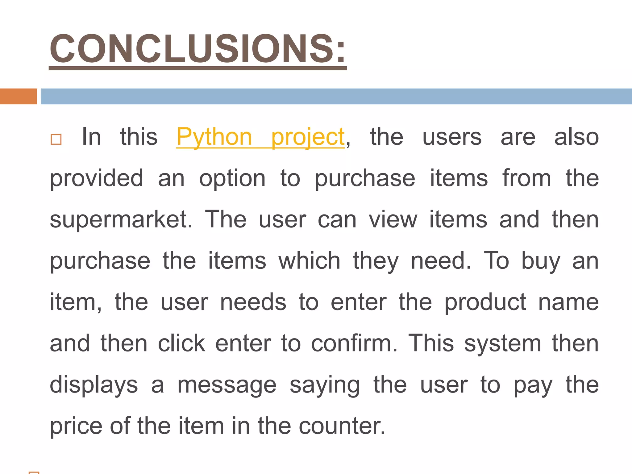 Super market billing system using webcam | PPTX