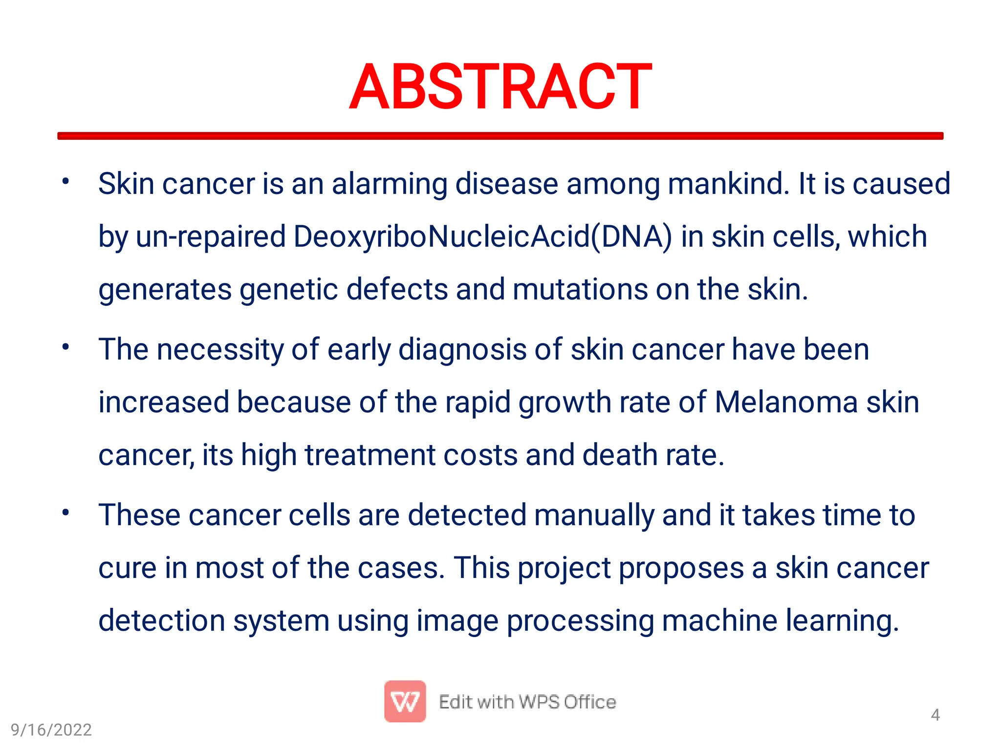 Skin Cancer Detection Mini Project With All the Details Attached! | PDF