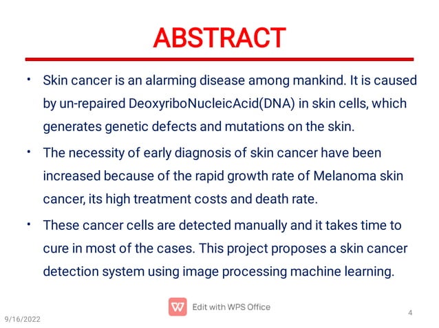 Skin Cancer Detection Mini Project With All the Details Attached! | PDF ...