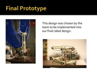 First Robotics Manipulator Design | PPTX