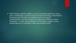 First robotics program | PPTX