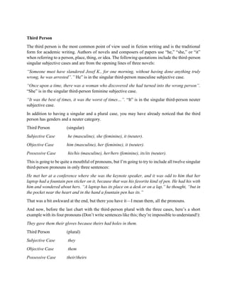 First second and third person | PDF