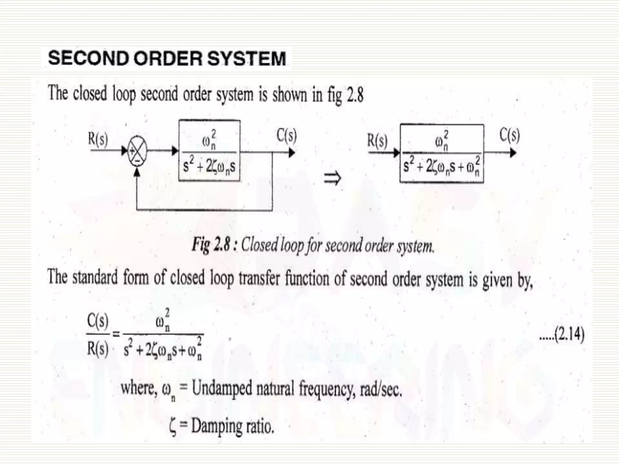 First & second order of the control systems | PPT