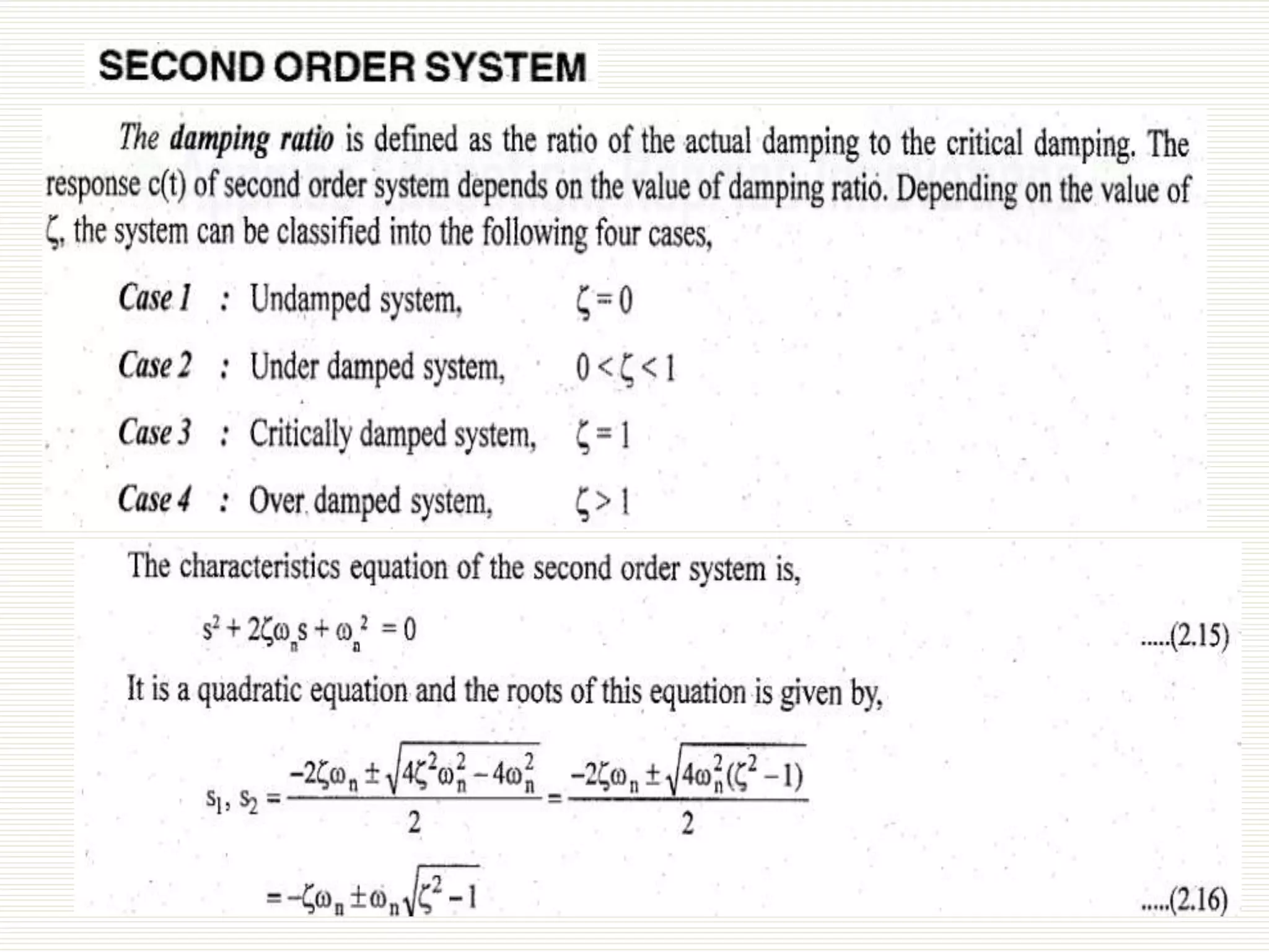 First & second order of the control systems | PPT