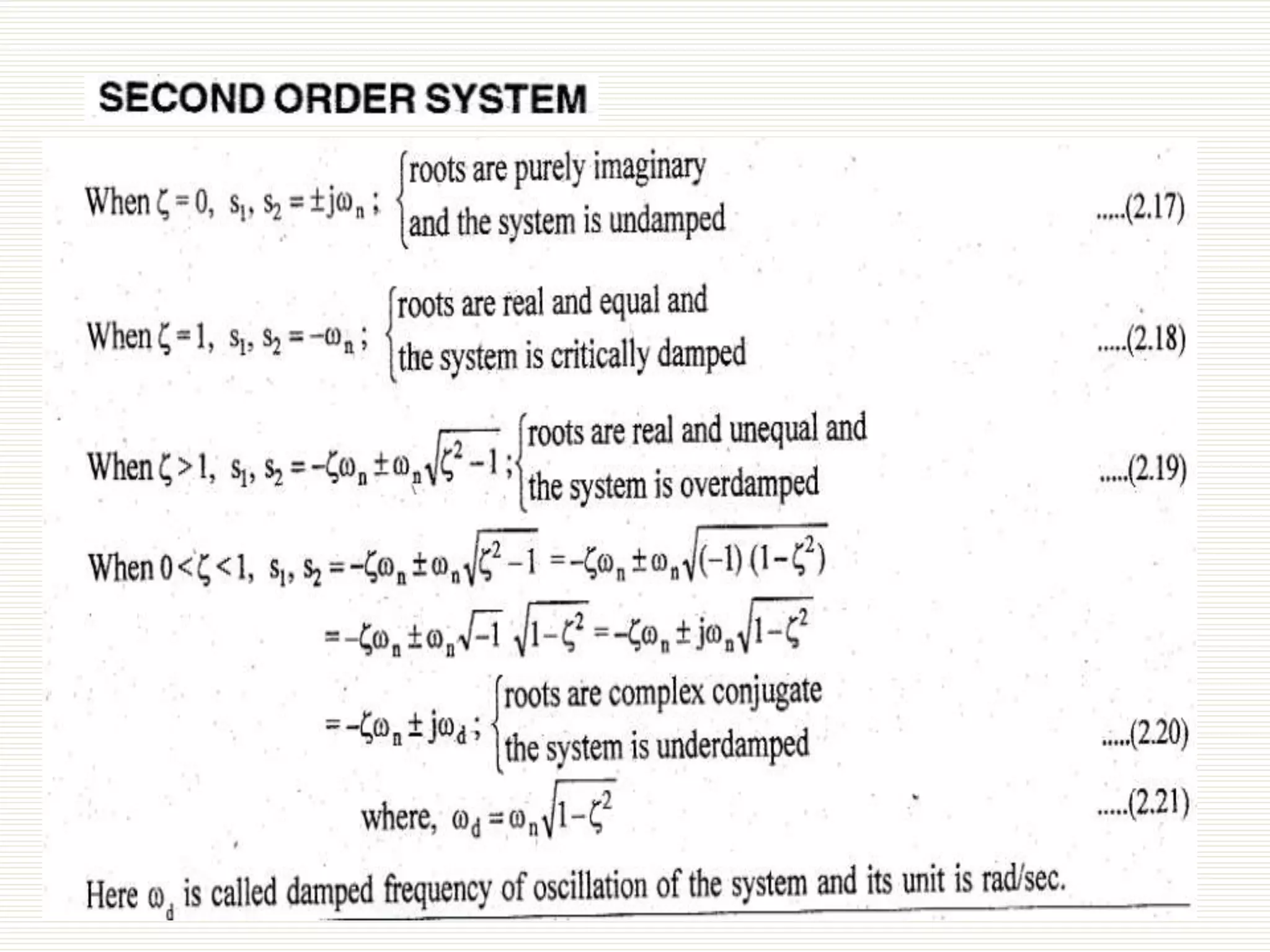 First & second order of the control systems | PPT