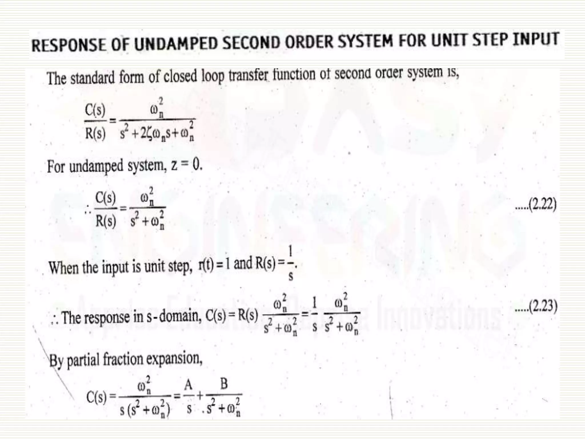 First & second order of the control systems | PPT