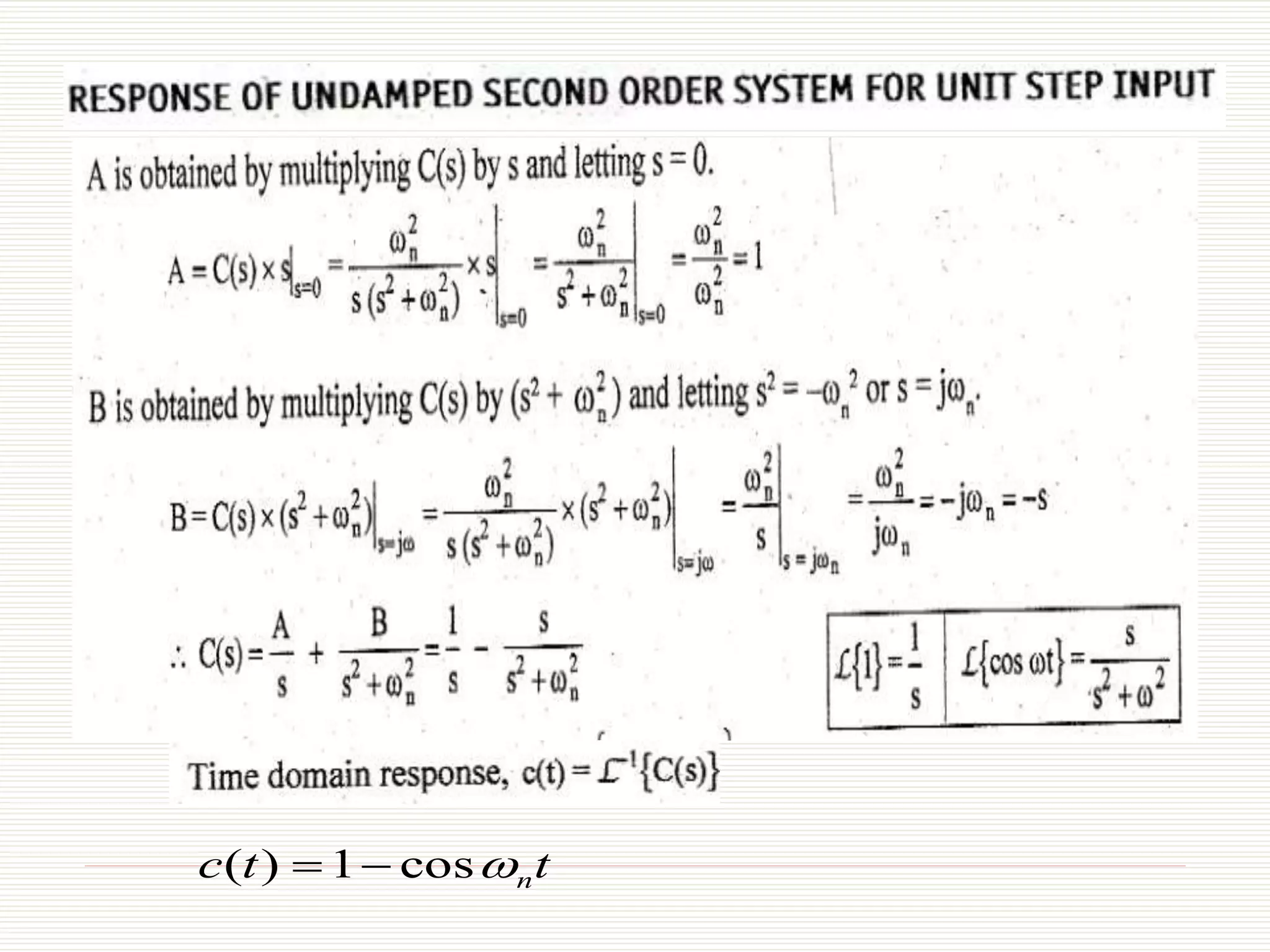 First & second order of the control systems | PPT
