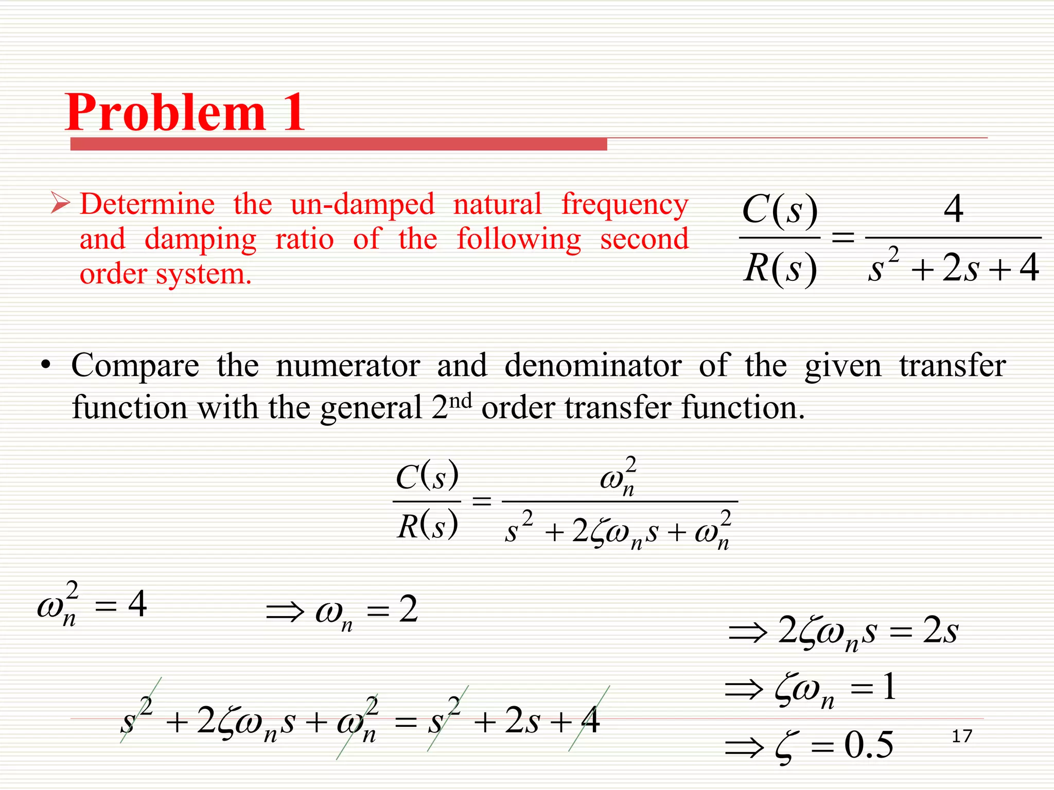 First & second order of the control systems | PPT