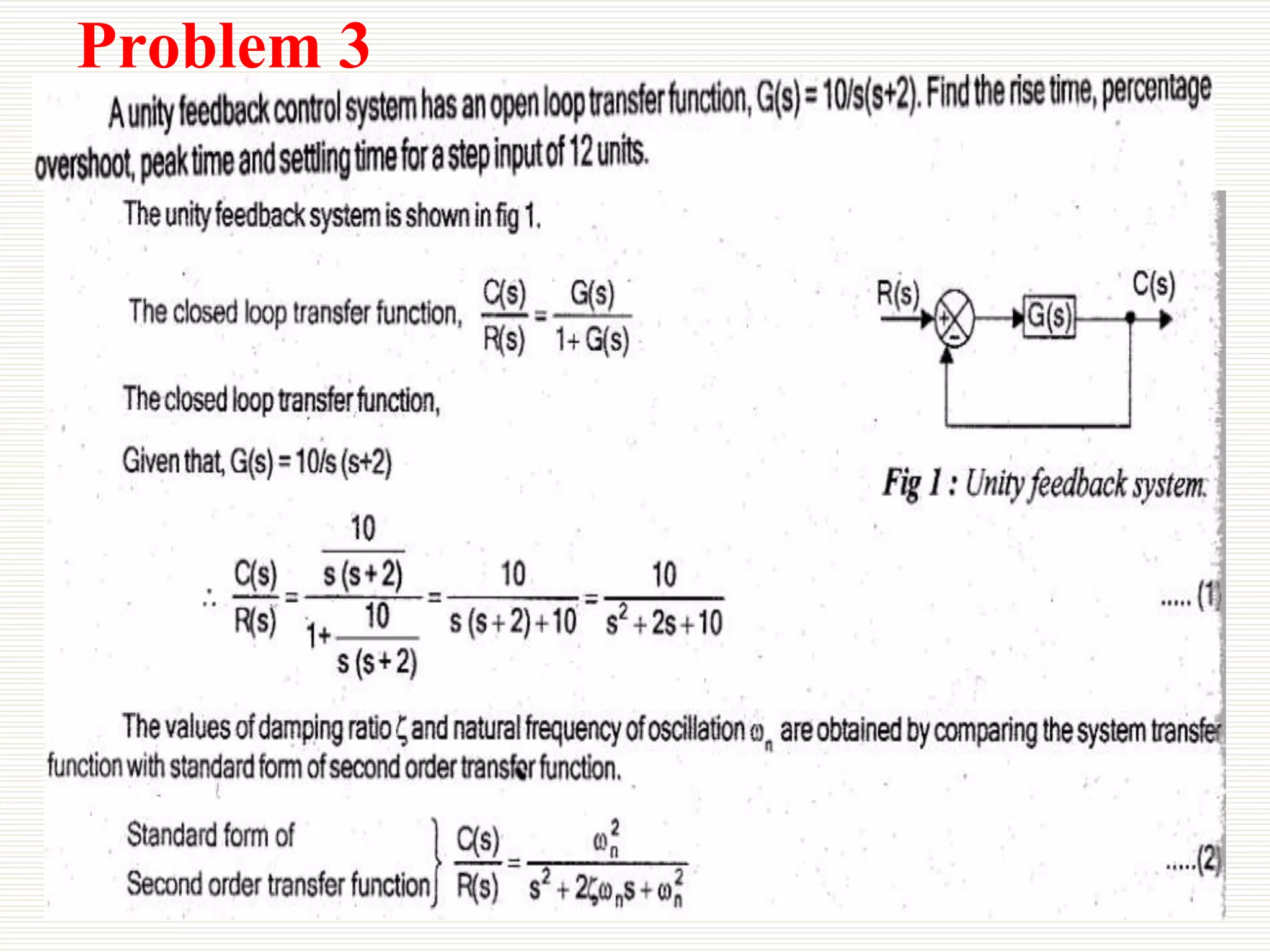 First & second order of the control systems | PPT