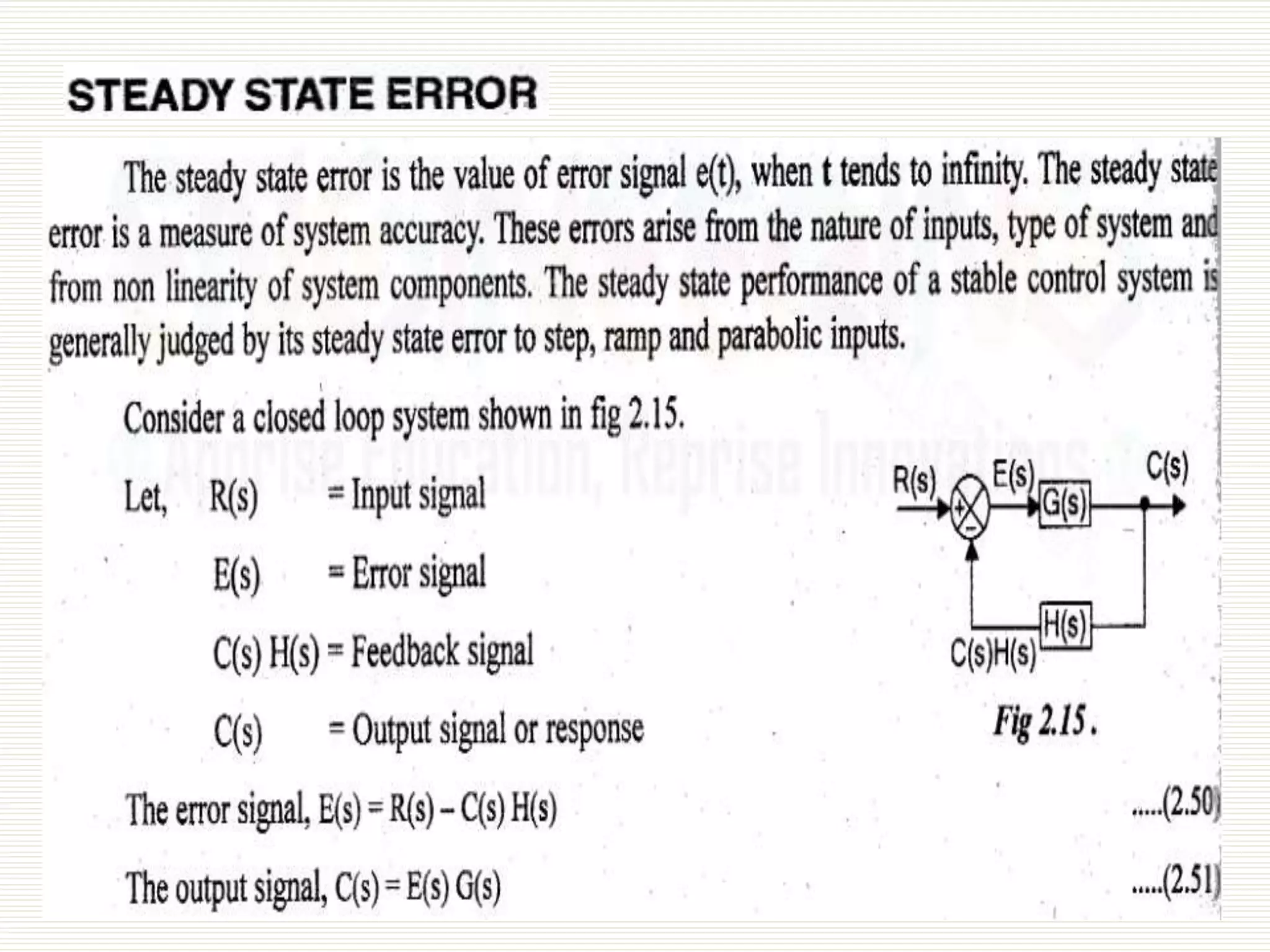 First & second order of the control systems | PPT