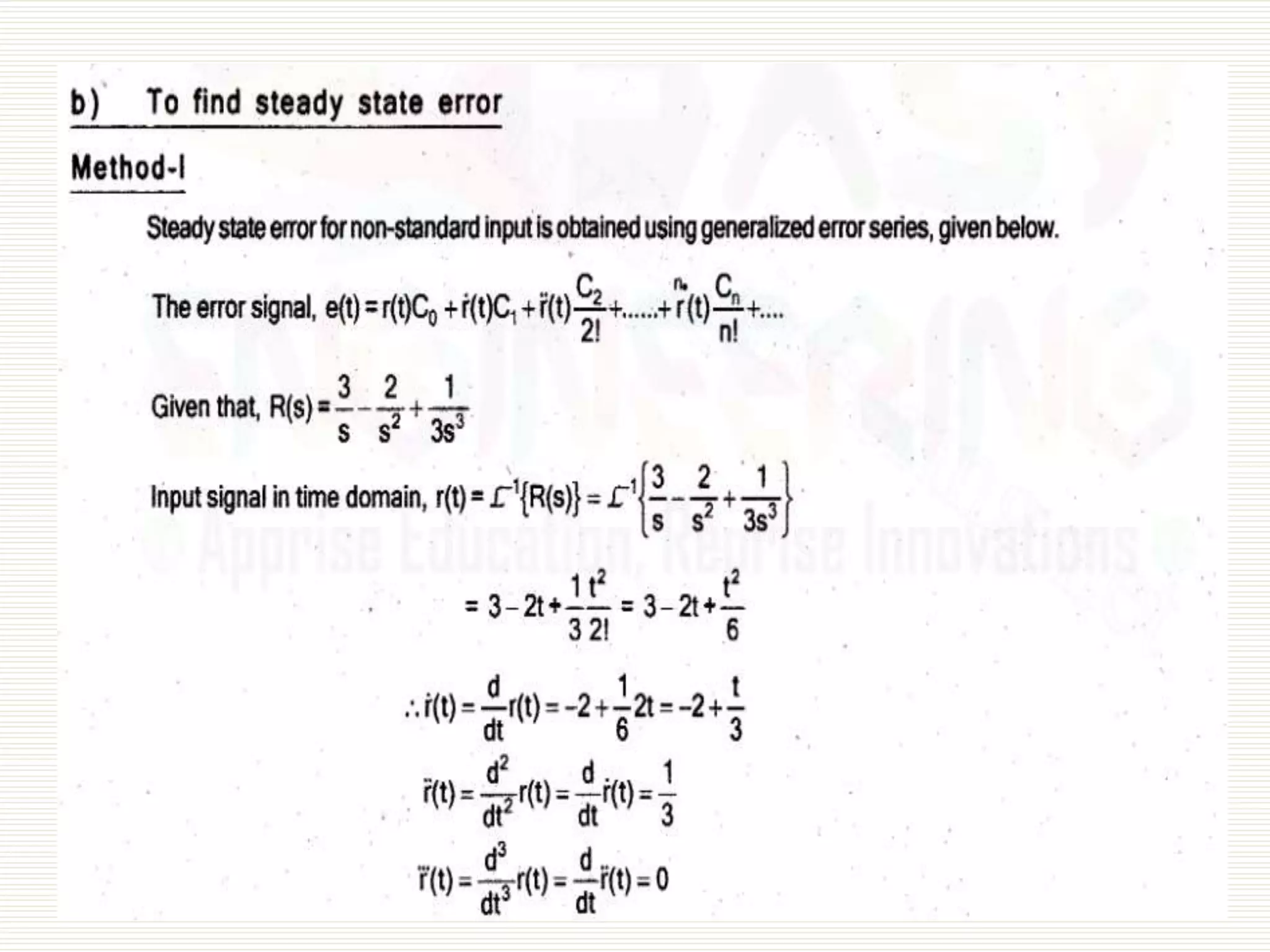 First & second order of the control systems | PPT