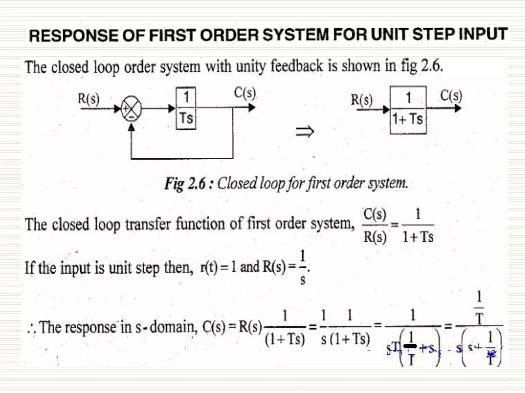 First & second order of the control systems | PPT