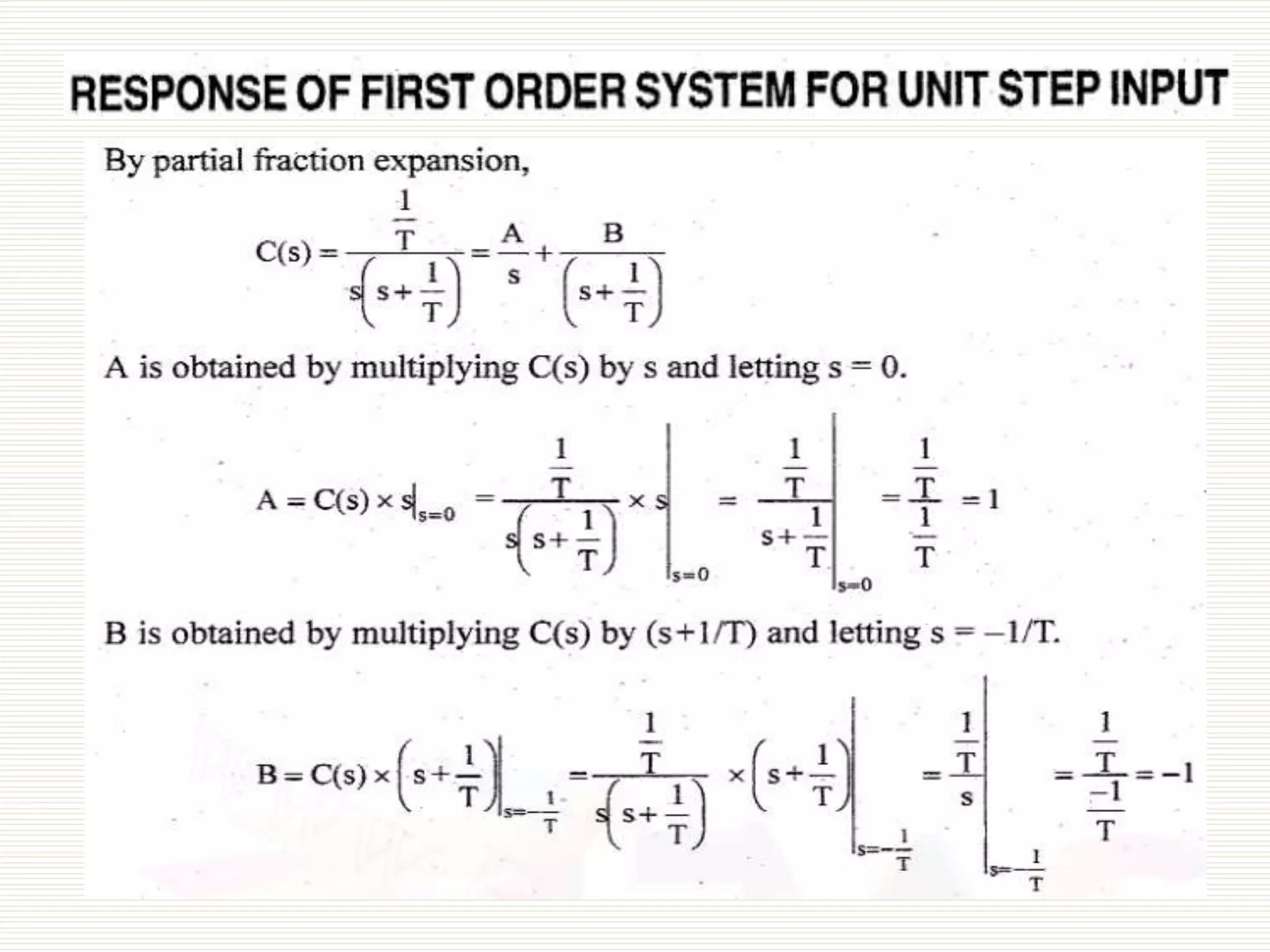 First & second order of the control systems | PPT