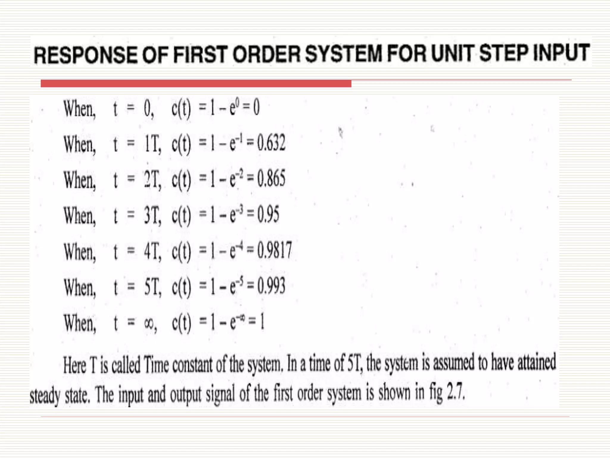 First & second order of the control systems | PPT