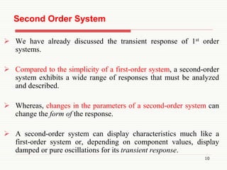 First & second order of the control systems | PPT