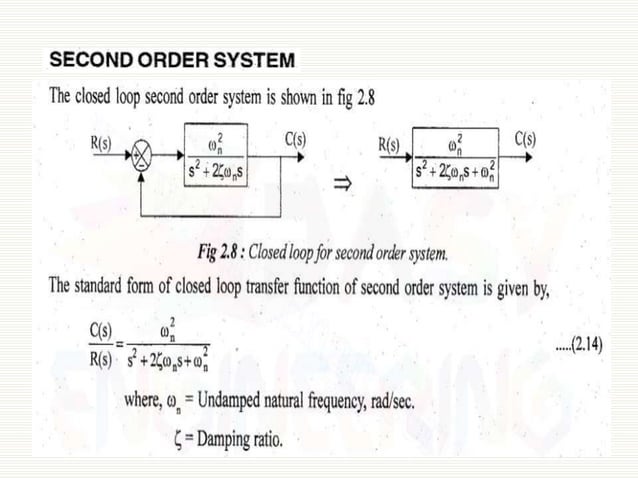 First & second order of the control systems | PPT